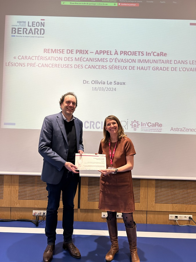Dr Olivia Le Saux, lauréate de l'appel à projet In'Care 2024 | Centre ...